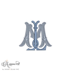 Interlocking L and M Embroidery Monogram Design for Machine Embroidery ...