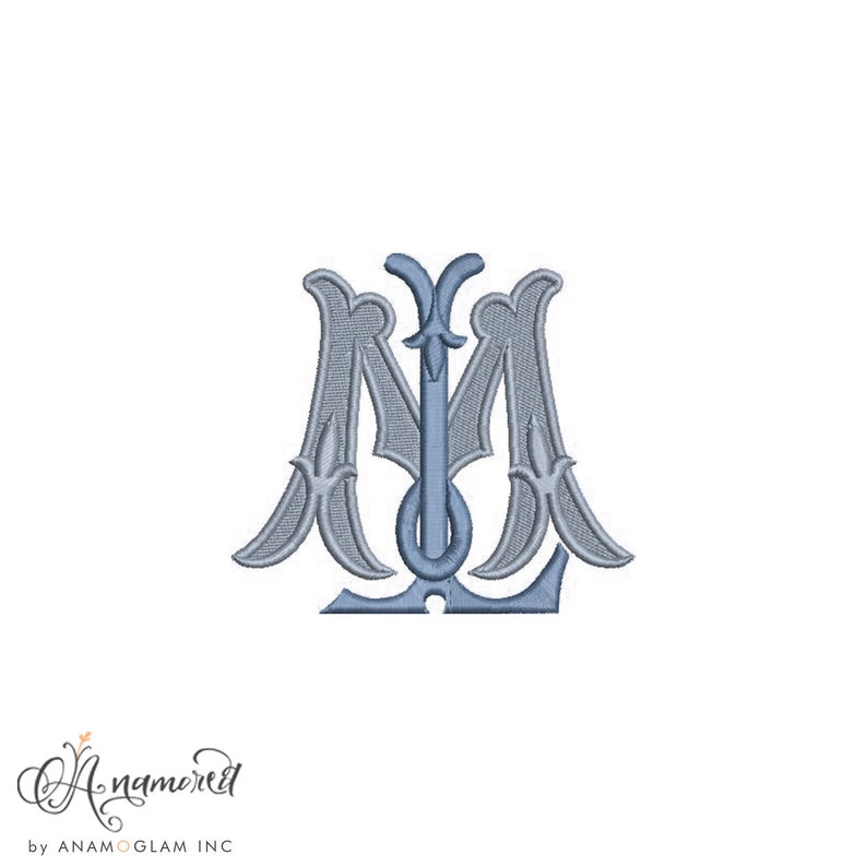 Interlocking L and M Embroidery Monogram Design for Machine Embroidery ...