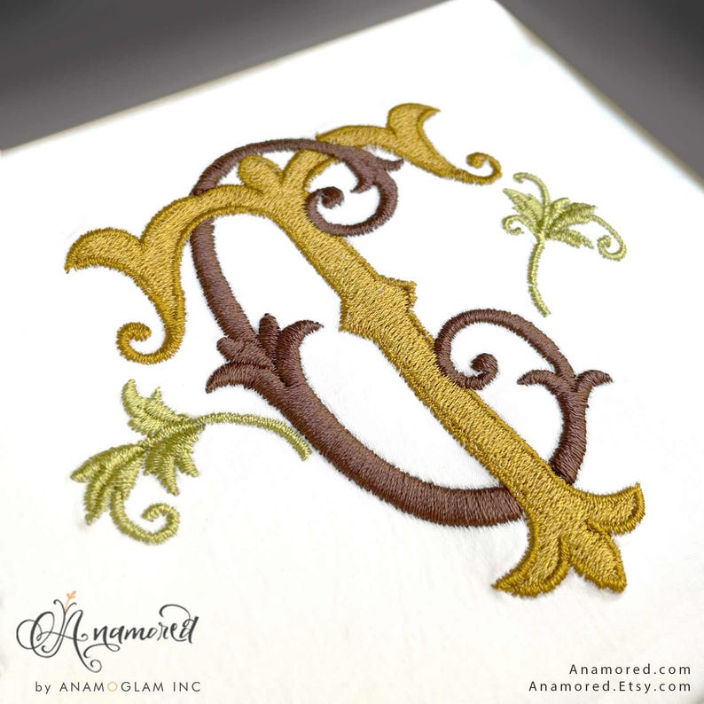 Interlocking C and T Embroidery Monogram for Embroidery Machine ...