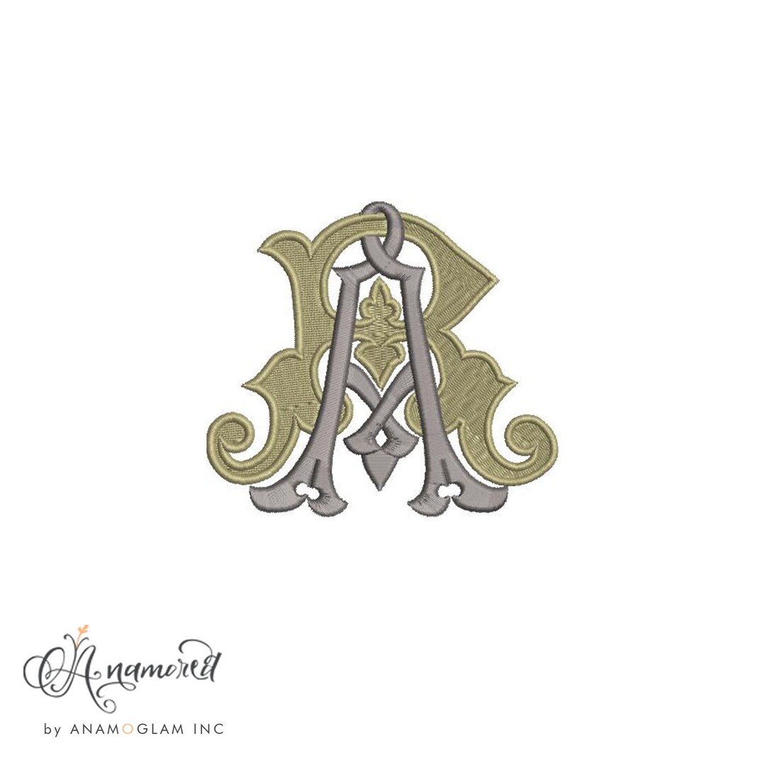 Interlocking A and R Monogram Embroidery Design / Machine - Etsy