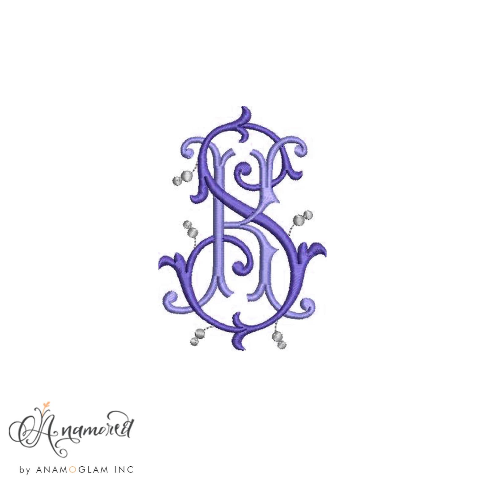 Interlocking K and S Monogram Embroidery Design / Embroidery - Etsy