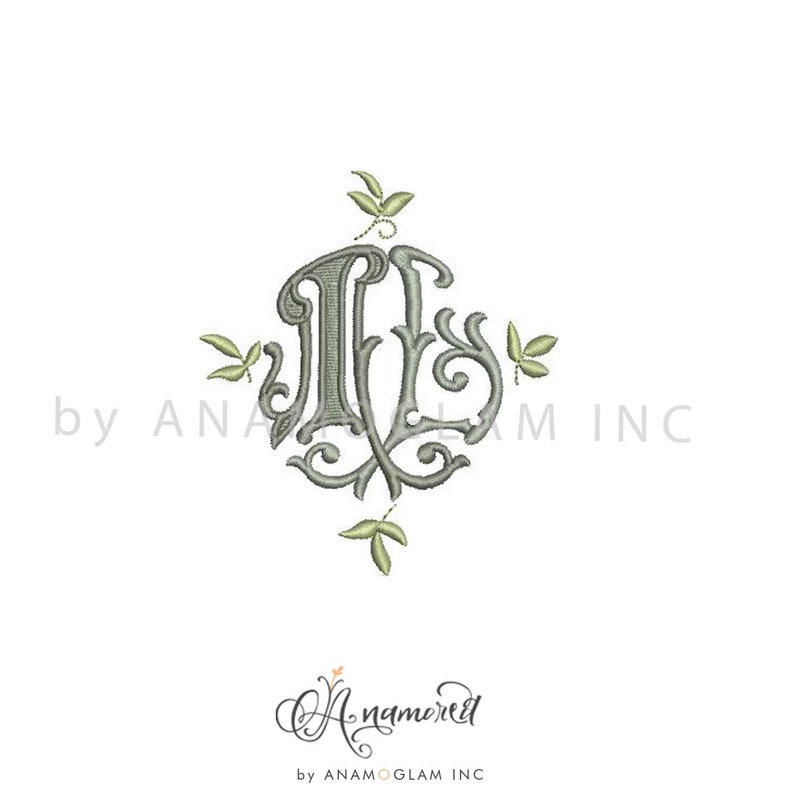 Monza Interlocking M and L Embroidery Monogram Design for Machine ...