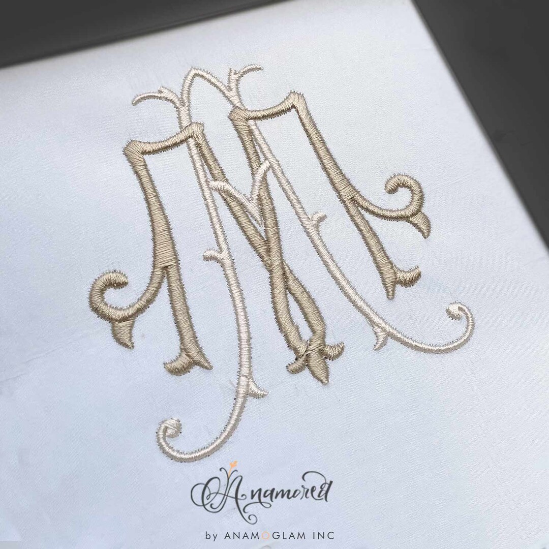 Interlocking M and A Embroidery Monogram Design for Machine Embroidery ...