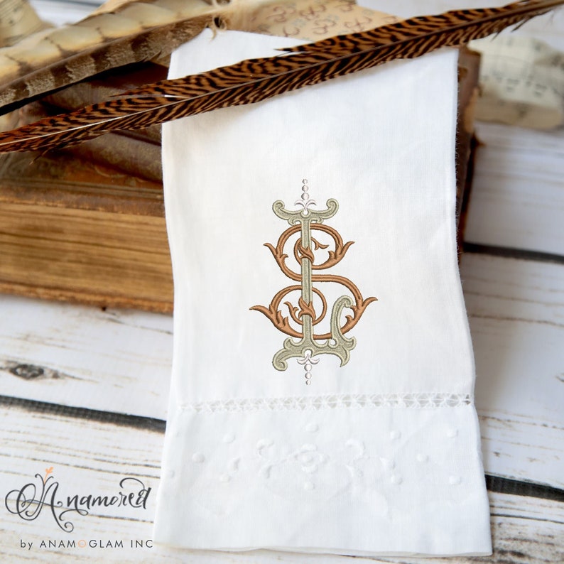 Interlocking L and S Embroidery Monogram Design for Machine - Etsy