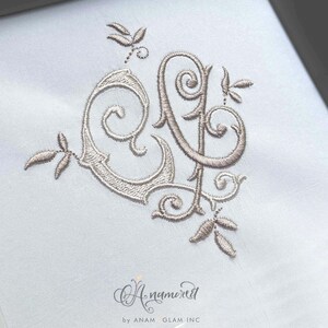Custom Monogram Setup:2 Letter Monza Contrasting Custom Interlocking ...