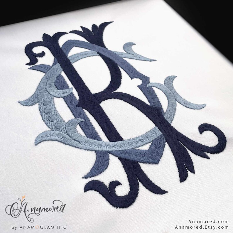 3 Letter Monogram - Custom Embroidery Monogram Setup -digital ...