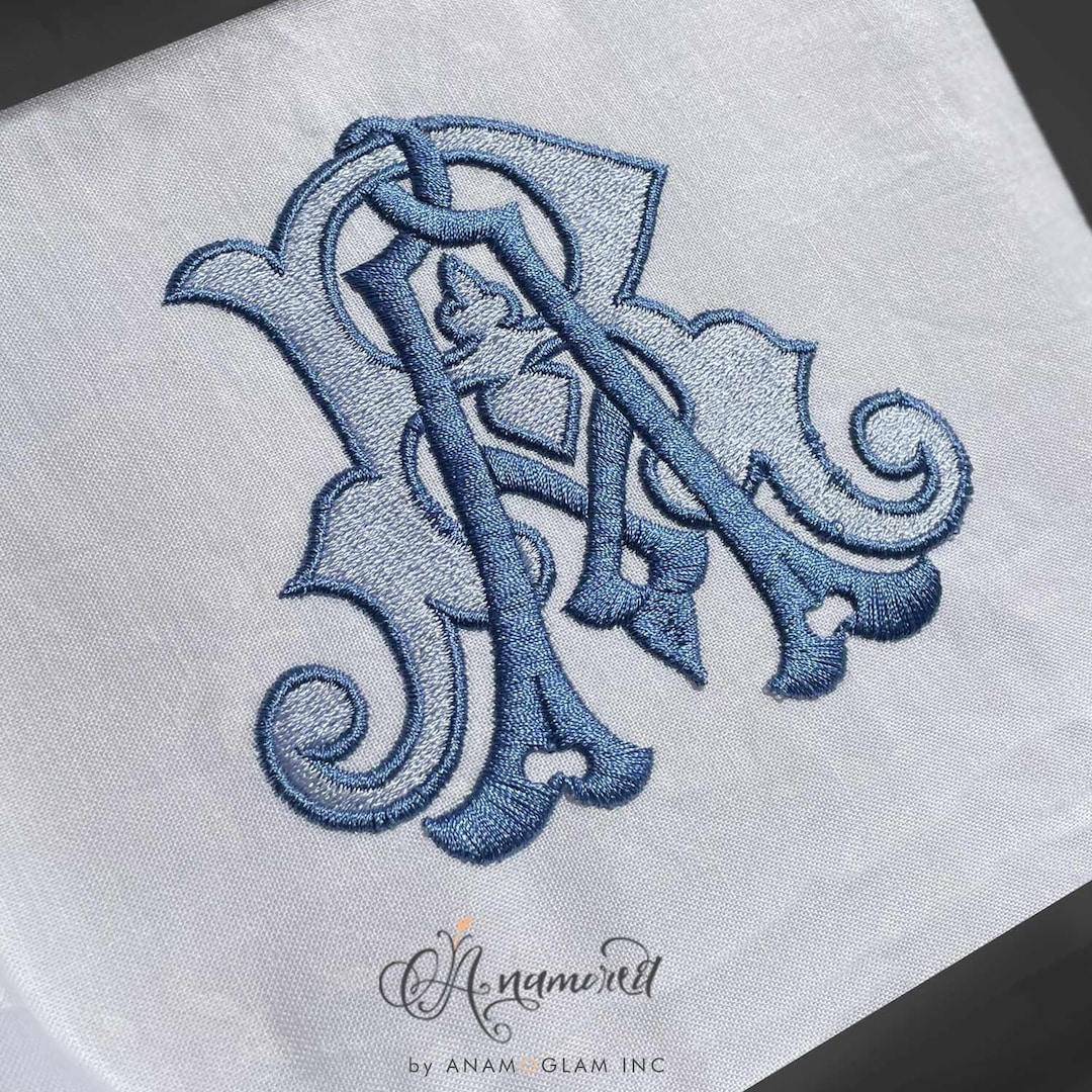 Interlocking A and R Monogram Embroidery Design / Machine Embroidery ...