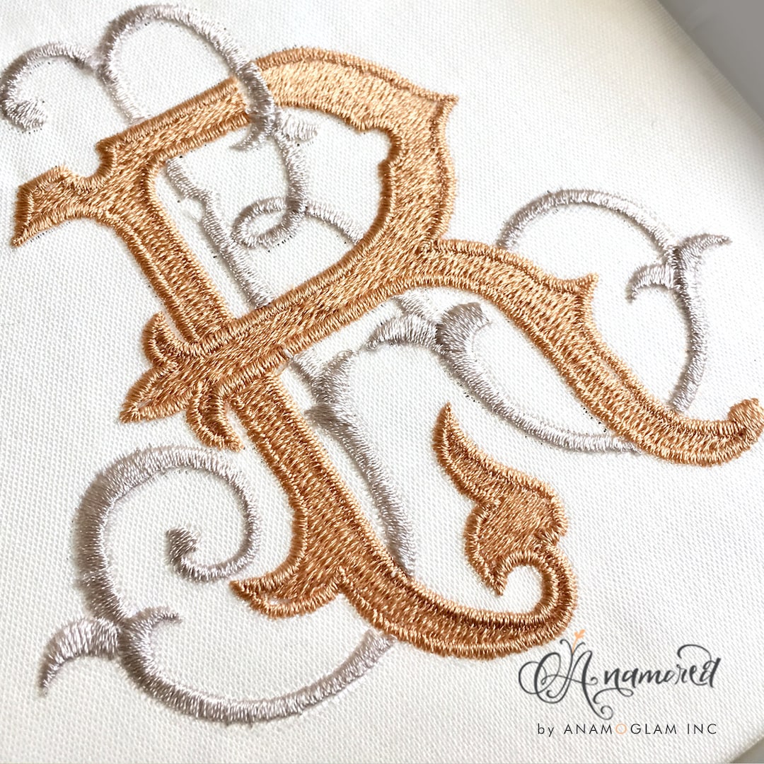 Interlocking R and R Embroidery Monogram, Instant Download for ...