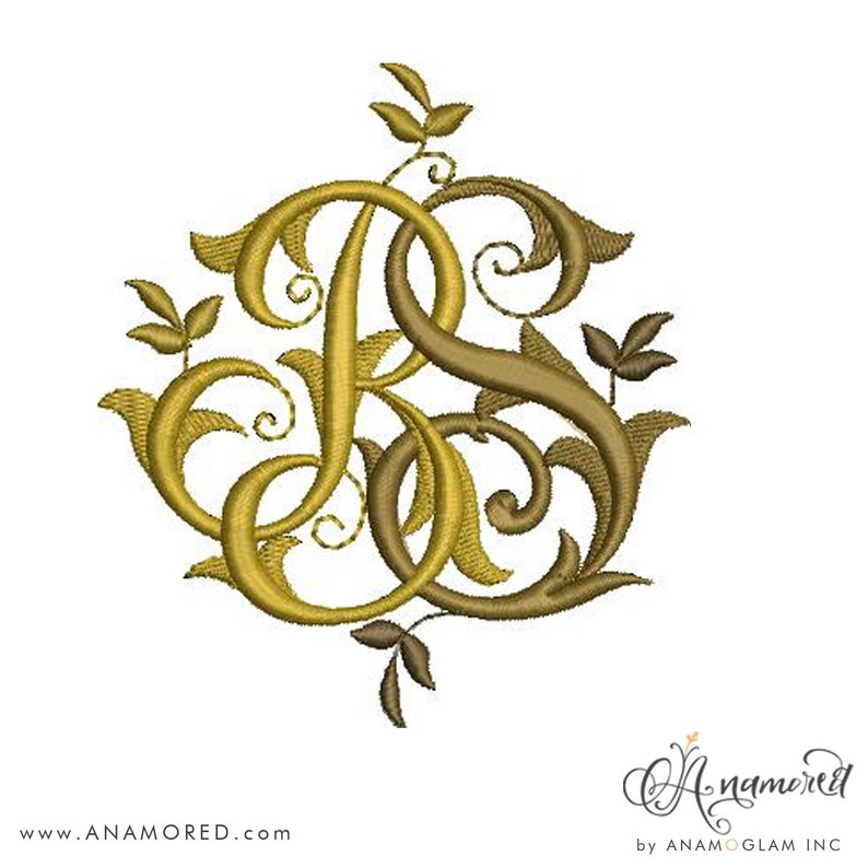 Interlocking B and S Monogram. Embroidery Design for - Etsy