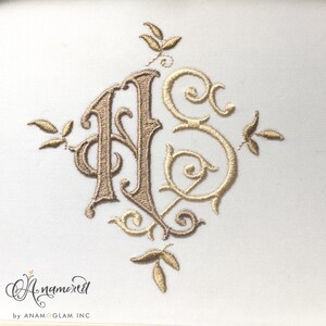 Monza Interlocking H and S Monogram. Embroidery Design for Embroidery ...