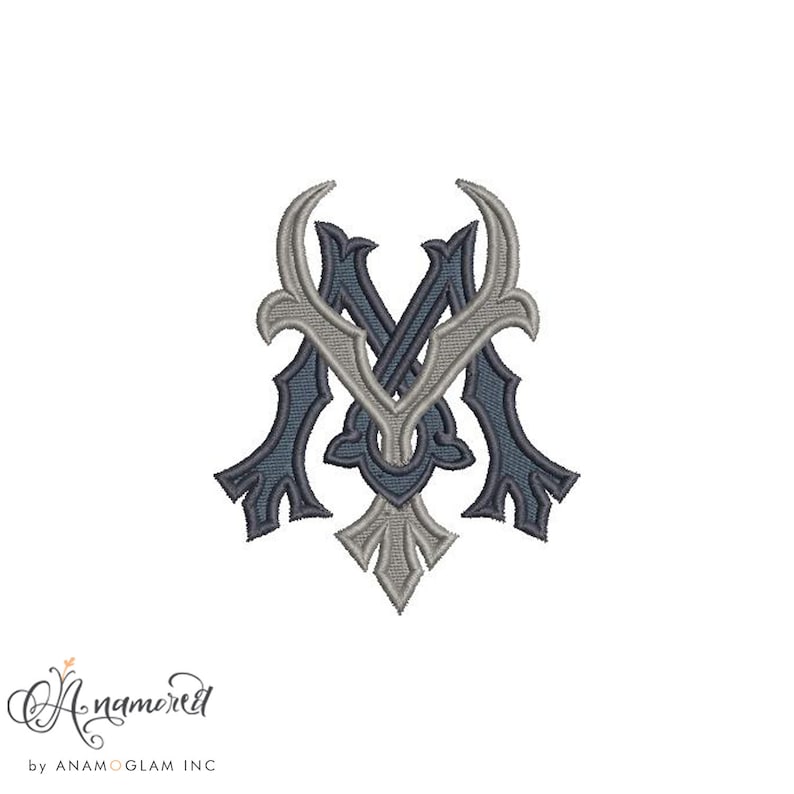Interlocking M and Y Embroidery Monogram Design for Machine - Etsy