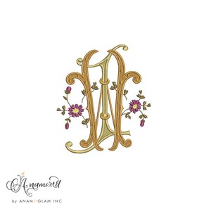 Interlocking WJ or JW Monogram Embroidery Design / Machine Embroidery ...
