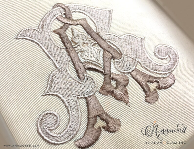 Interlocking A and R Monogram Embroidery Design / Machine - Etsy