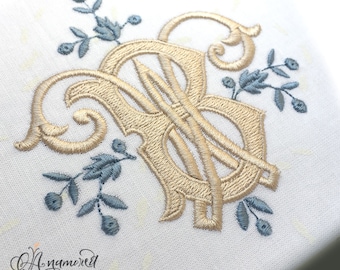 Interlocking S and M Embroidery Monogram Design for Machine - Etsy UK