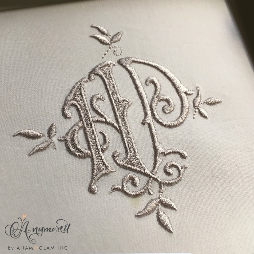 Monza Interlocking H and P Embroidery Monogram Design for Machine ...