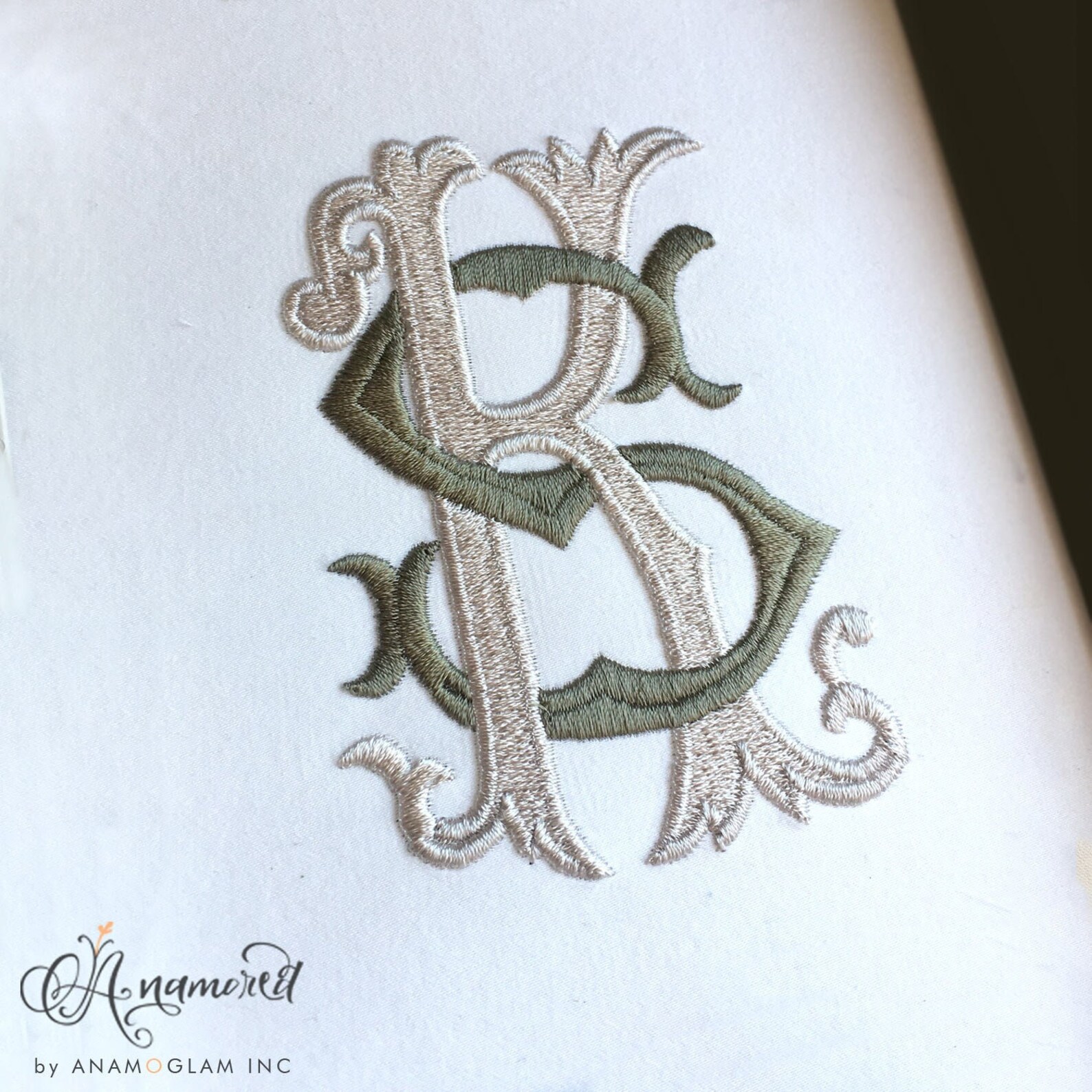 Interlocking K and S Monogram Embroidery Design / Embroidery - Etsy