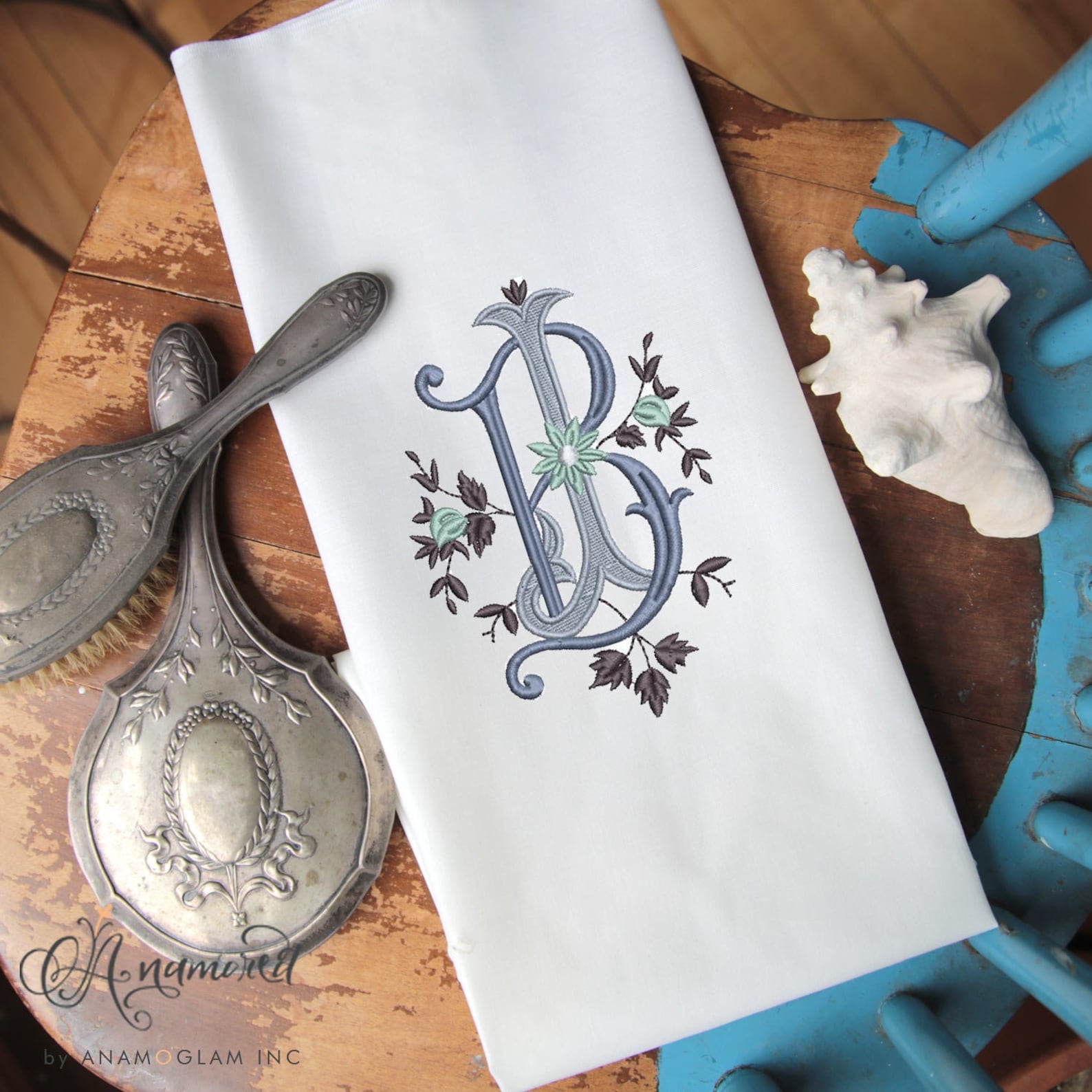 Interlocking BJ or JB Monogram Embroidery Design / Machine - Etsy