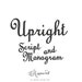 Upright Script & Monogram Embroidery Font. BX Font. 4 Sizes (1, 1.5, 2 ...