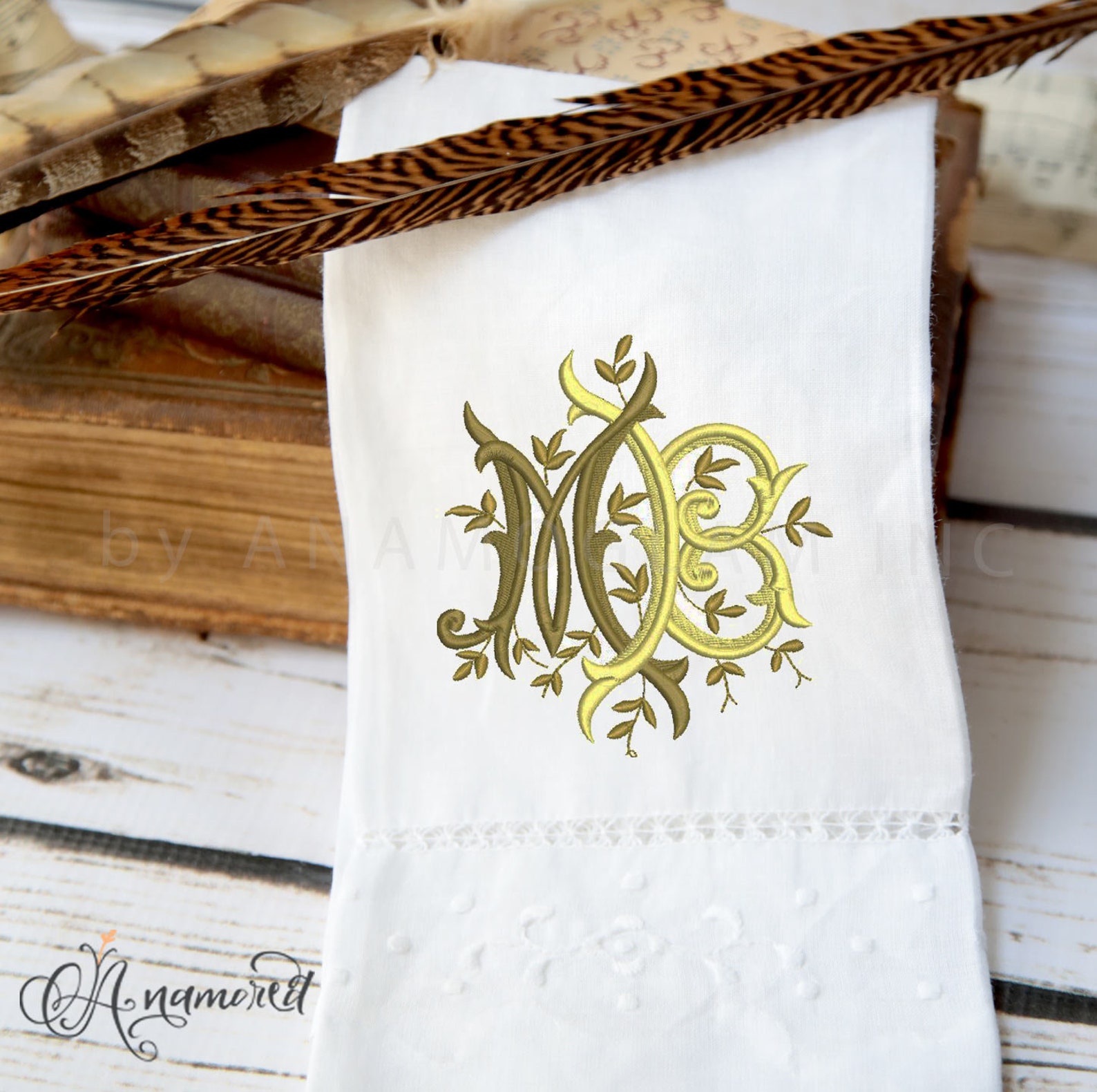 Interlocking M and B Embroidery Monogram Design for Machine - Etsy