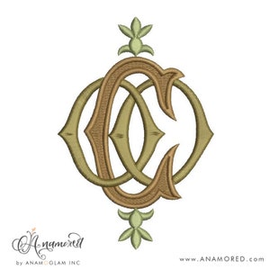 Interlocking O and C Monogram. Embroidery Design for Embroidery ...
