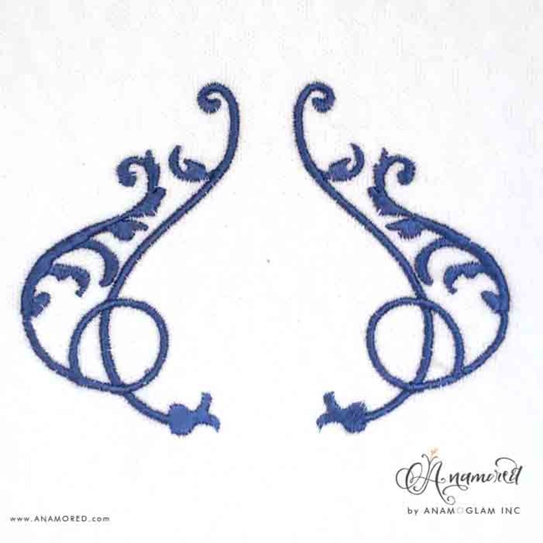 Damask Border Embroidery Design, Machine Embroidery File (digital ...