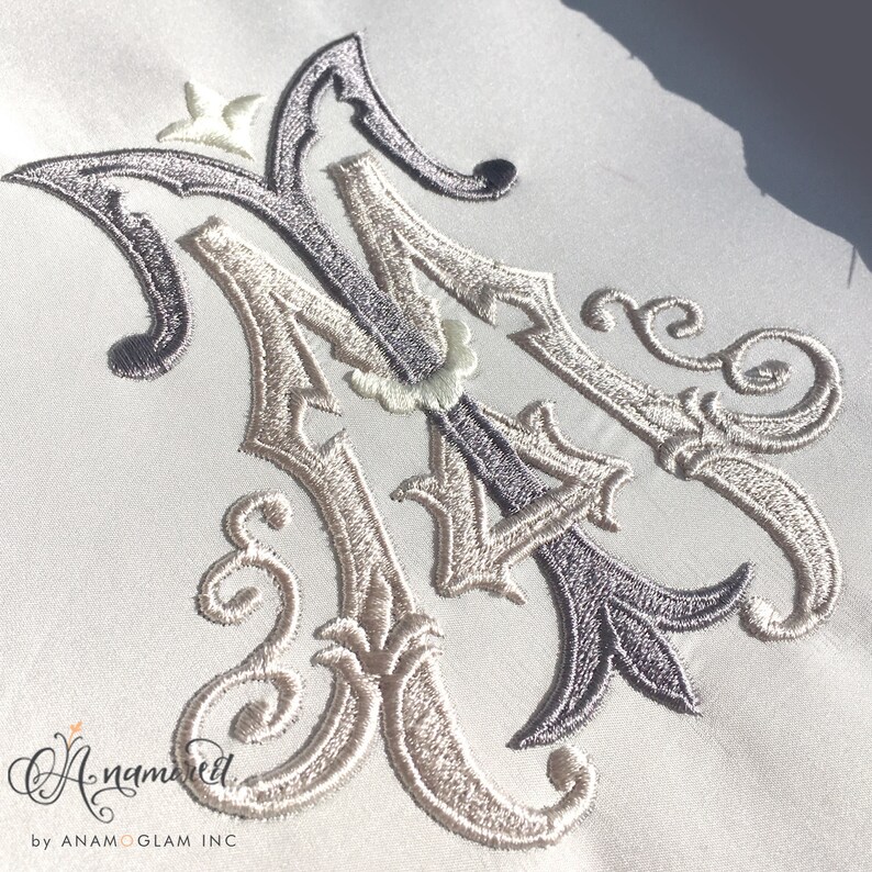 Interlocking M and T Embroidery Monogram Design for Machine Embroidery ...