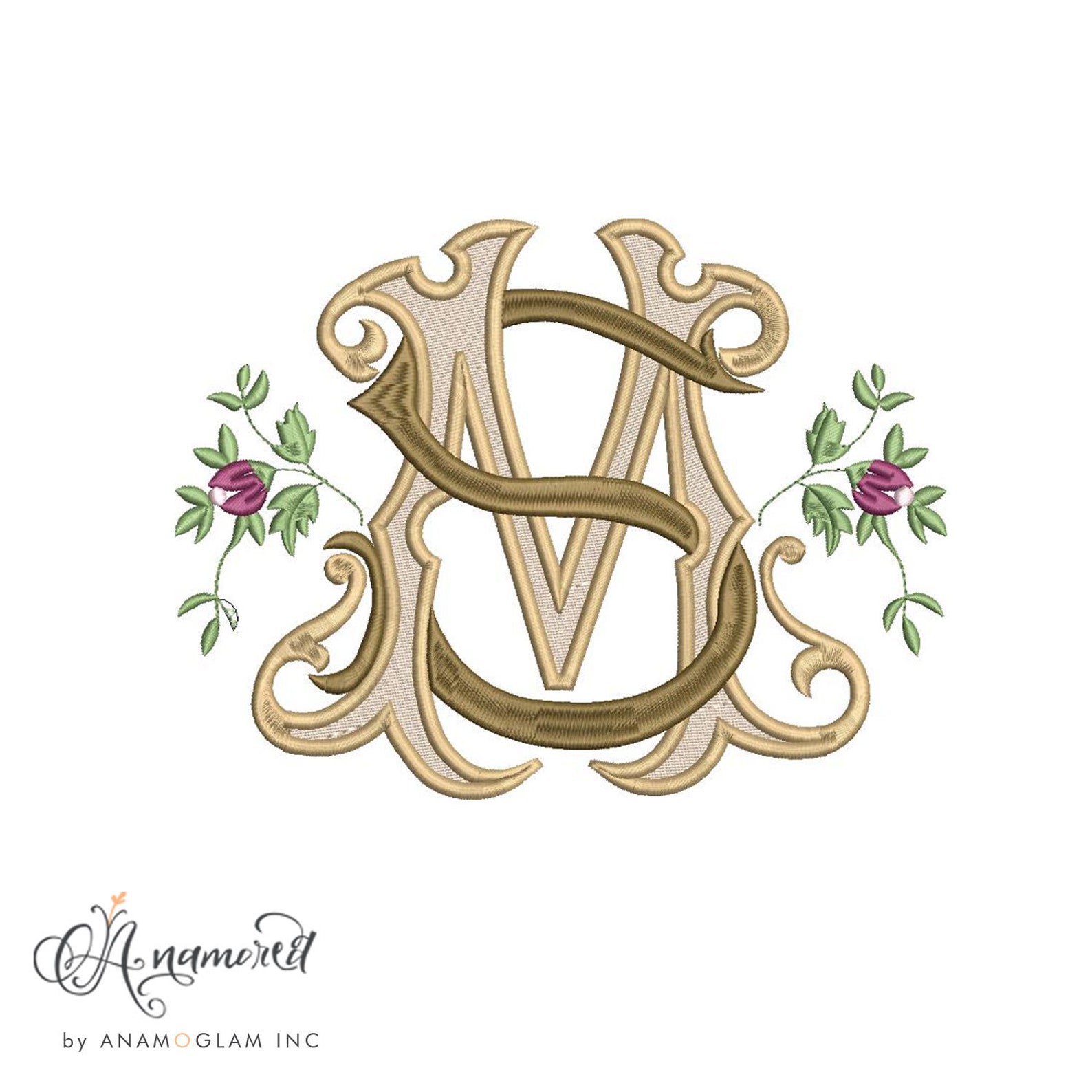 Interlocking S and M Embroidery Monogram Design for Machine Embroidery ...