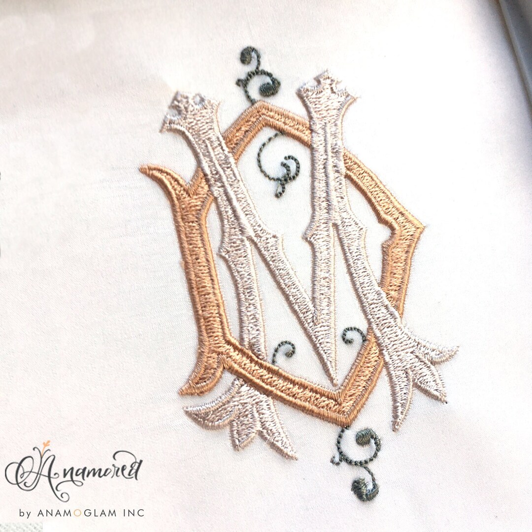 Interlocking D and M Embroidery Monogram Design for Machine Embroidery ...