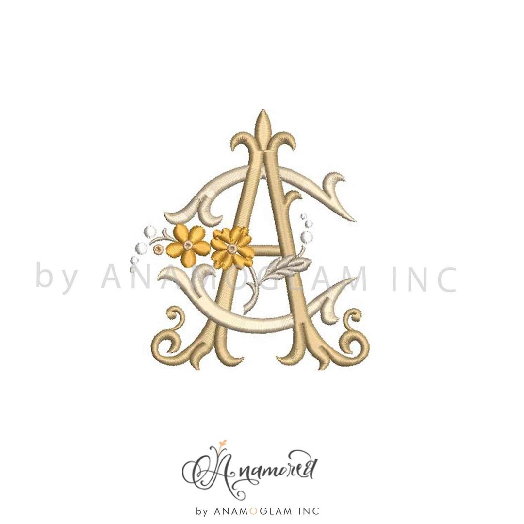 Interlocking A and C Embroidery Monogram Design for Machine Embroidery ...