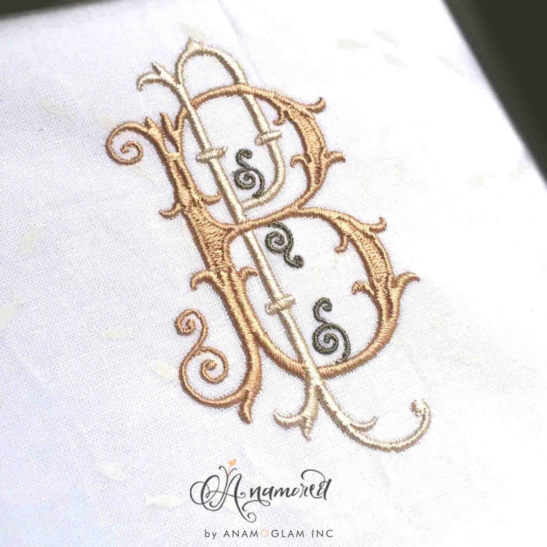 Interlocking P and B Monogram Embroidery Design / Embroidery Design ...