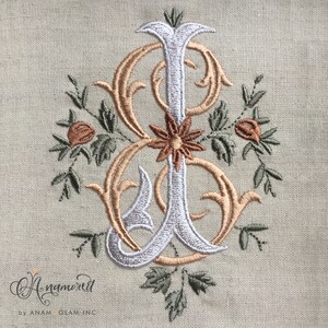 Interlocking EJ or JE Monogram Embroidery Design / Machine Embroidery ...