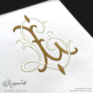 Interlocking L and L Embroidery Monogram Design for Machine Embroidery ...