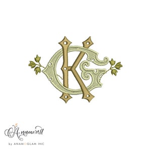 Interlocking G and K Monogram Embroidery Design / Machine Embroidery ...