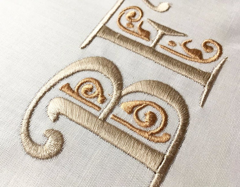 5 Sizes Damask Machine Embroidery Font Monogram Alphabet - 4 Sizes 1.5 ...