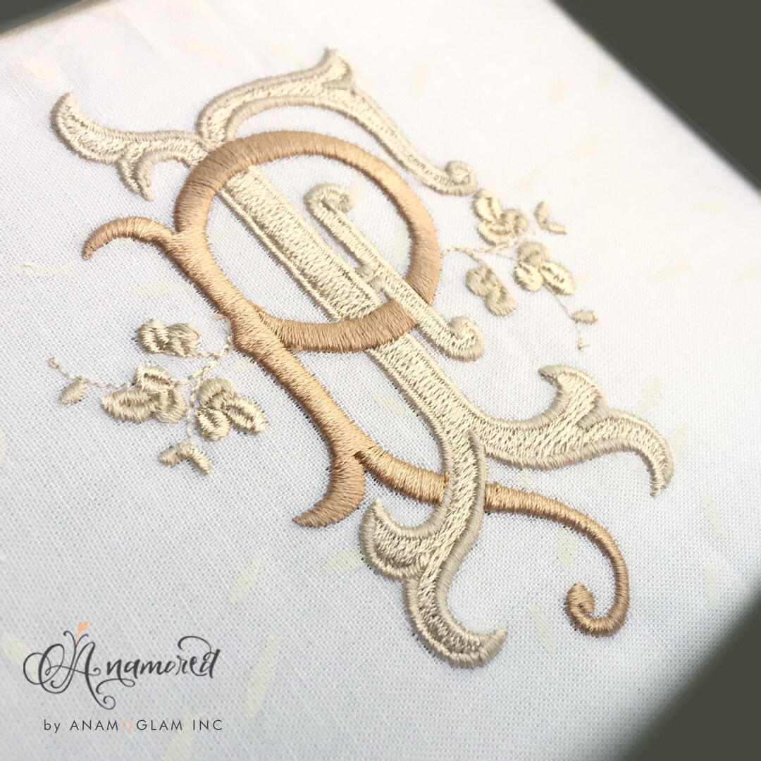 Interlocking P and F Embroidery Monogram Design for Machine Embroidery ...