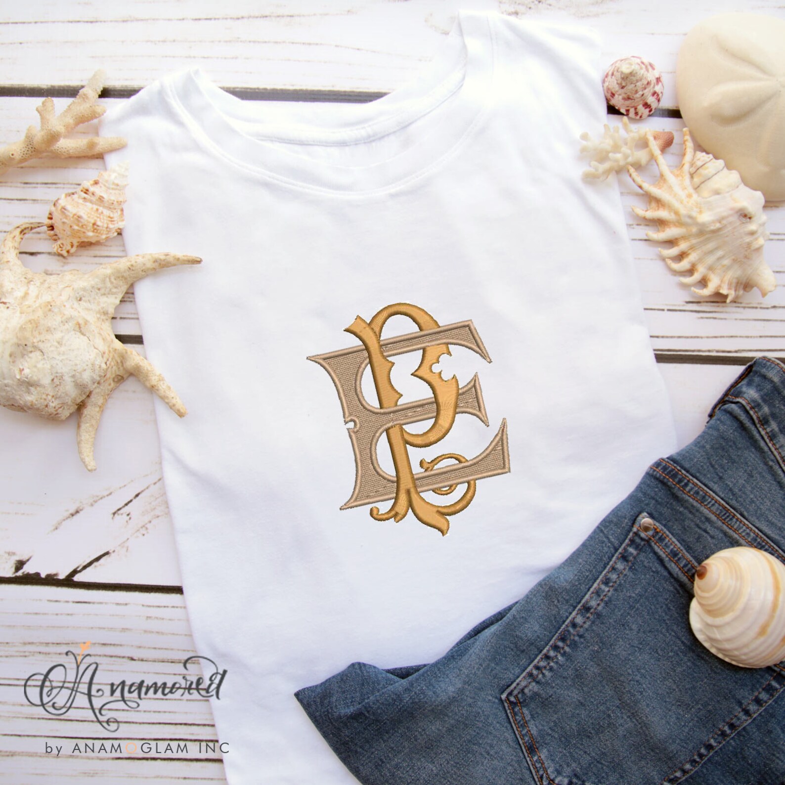 Interlocking E and P Embroidery Monogram Design for Machine - Etsy