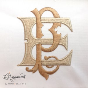 Interlocking E and P Embroidery Monogram Design for Machine Embroidery ...