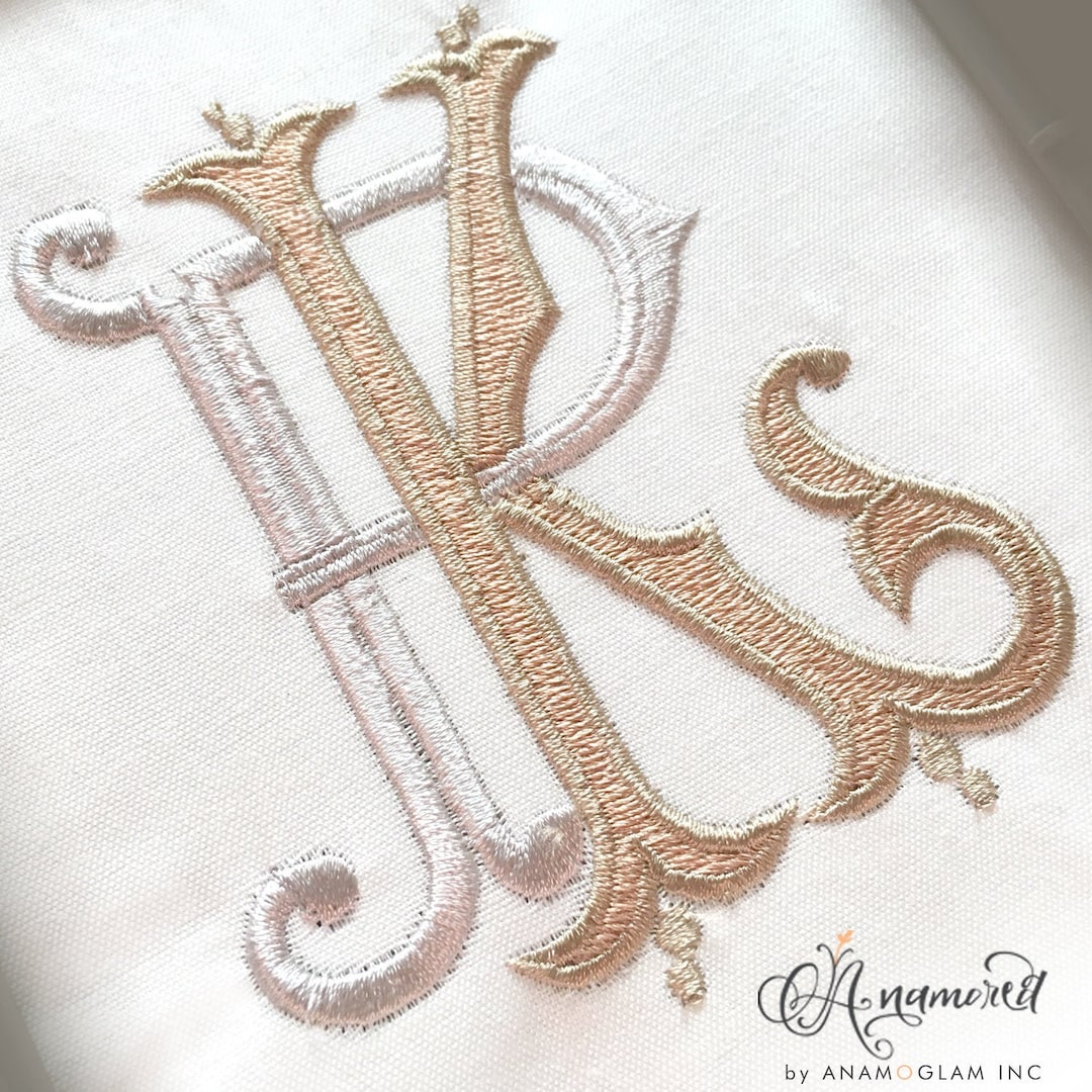 Interlocking P and K Embroidery Monogram Design for Embroidery Machine ...