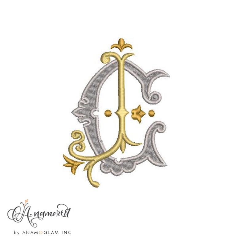 Interlocking J and C Embroidery Monogram Design for Machine - Etsy