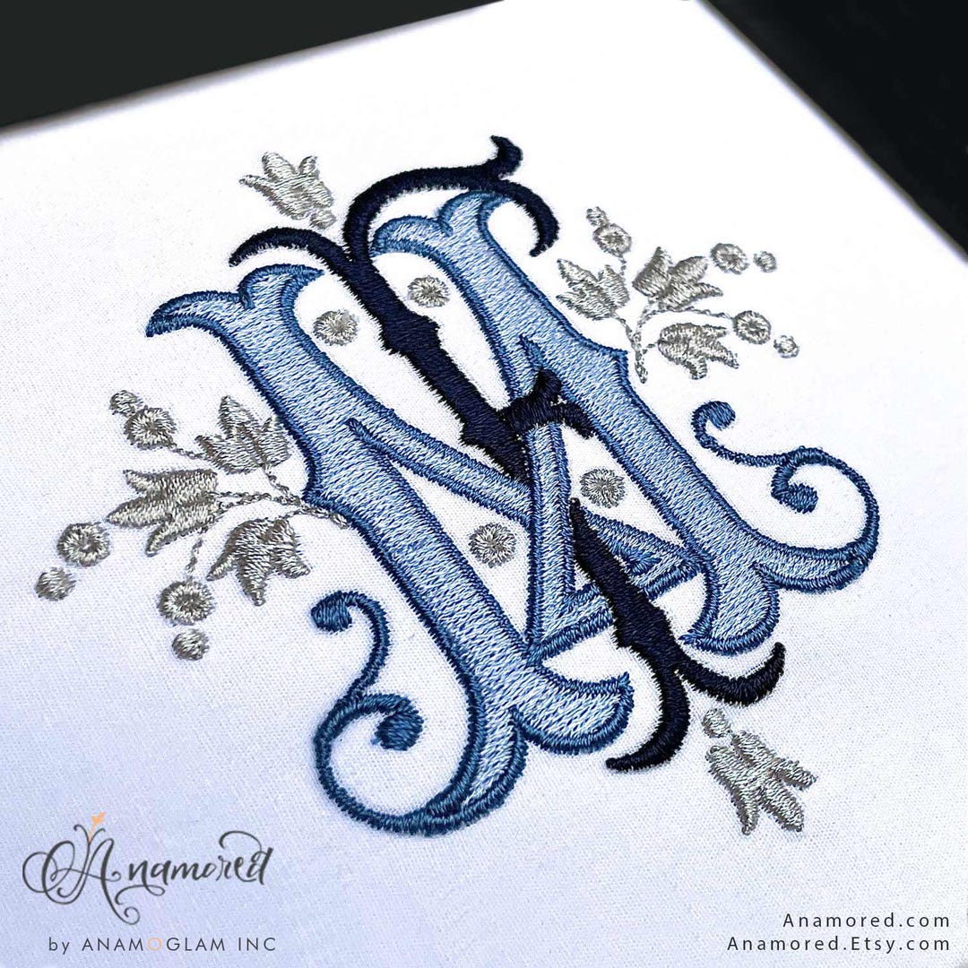 Interlocking F and M Monogram Embroidery Design / Machine Embroidery ...