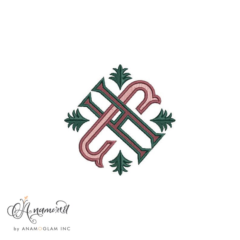 Interlocking H and C Embroidery Monogram Design for Machine Embroidery ...