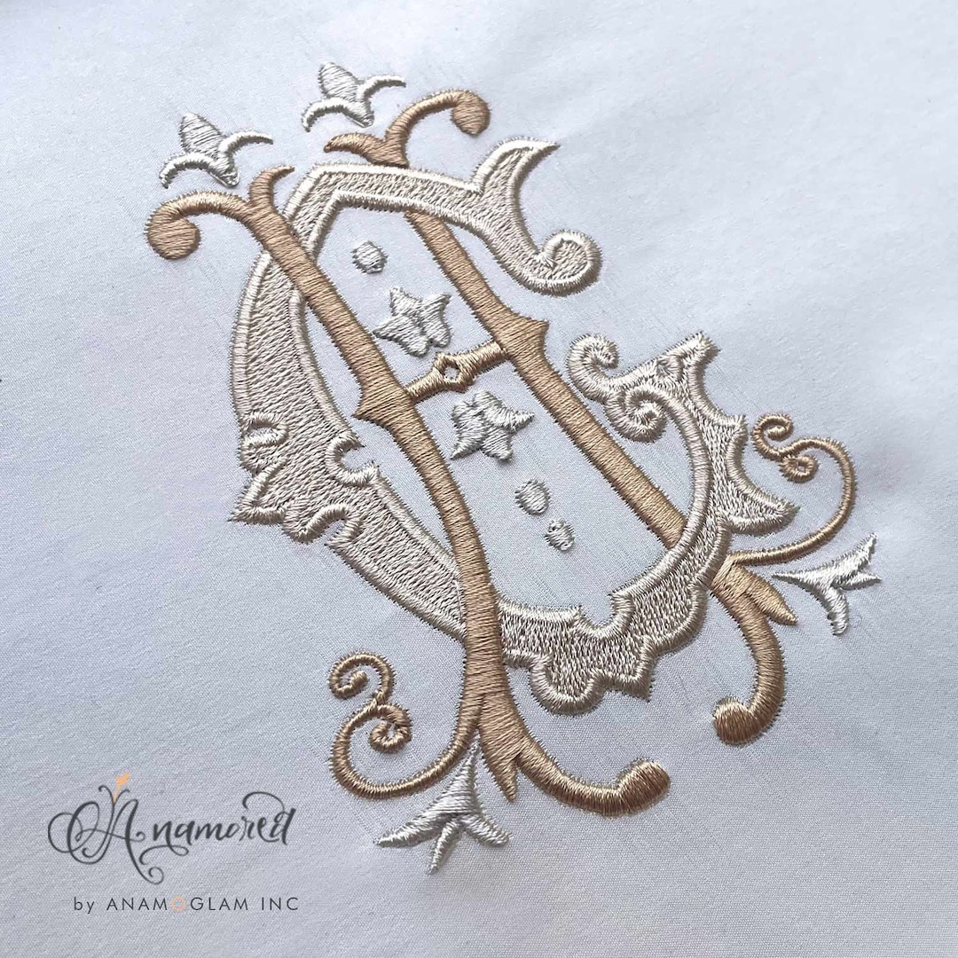 Interlocking GH Embroidery Monogram, Instant Download for Embroidery ...