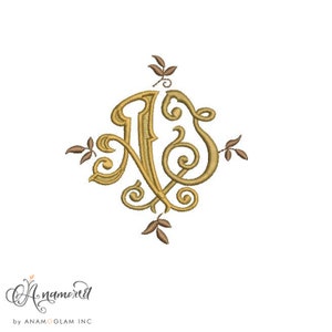 Monza Interlocking A and J Embroidery Monogram Design for Machine ...