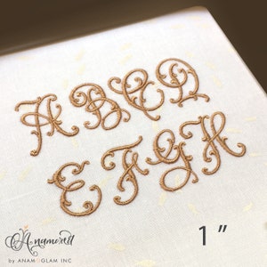 4 Sizes Ella Lorraine Vintage Damask Monogram, Machine Embroidery Font ...