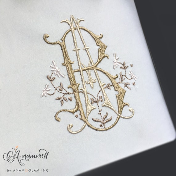 Interlocking AB or BA Monogram Embroidery Design / Machine - Etsy