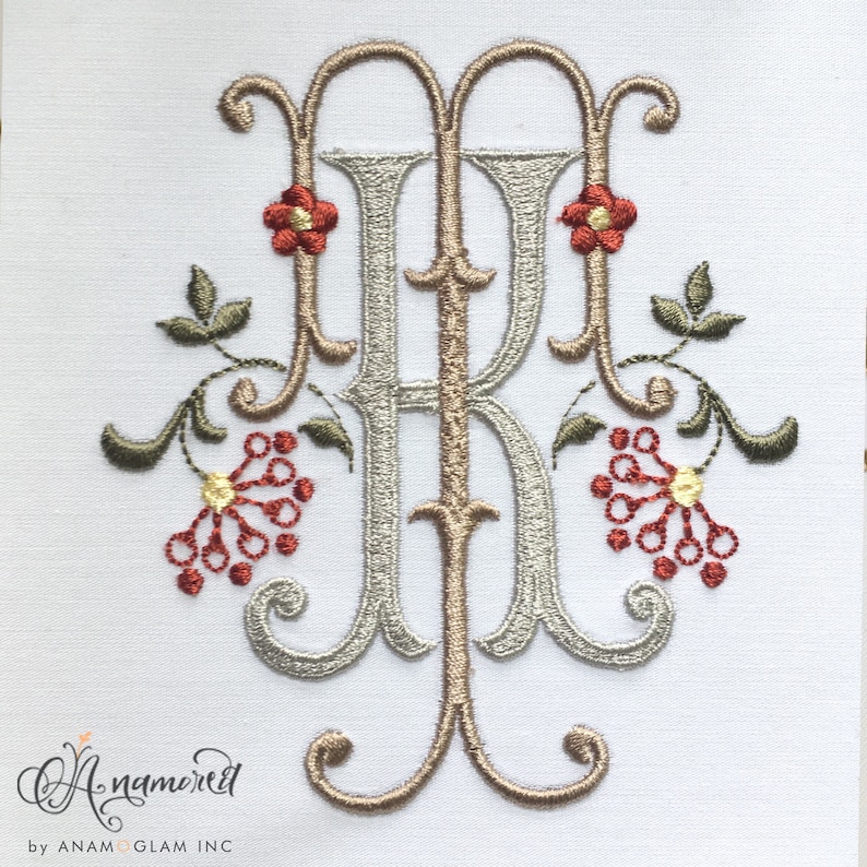 Interlocking K and T Embroidery Monogram Design for Machine - Etsy