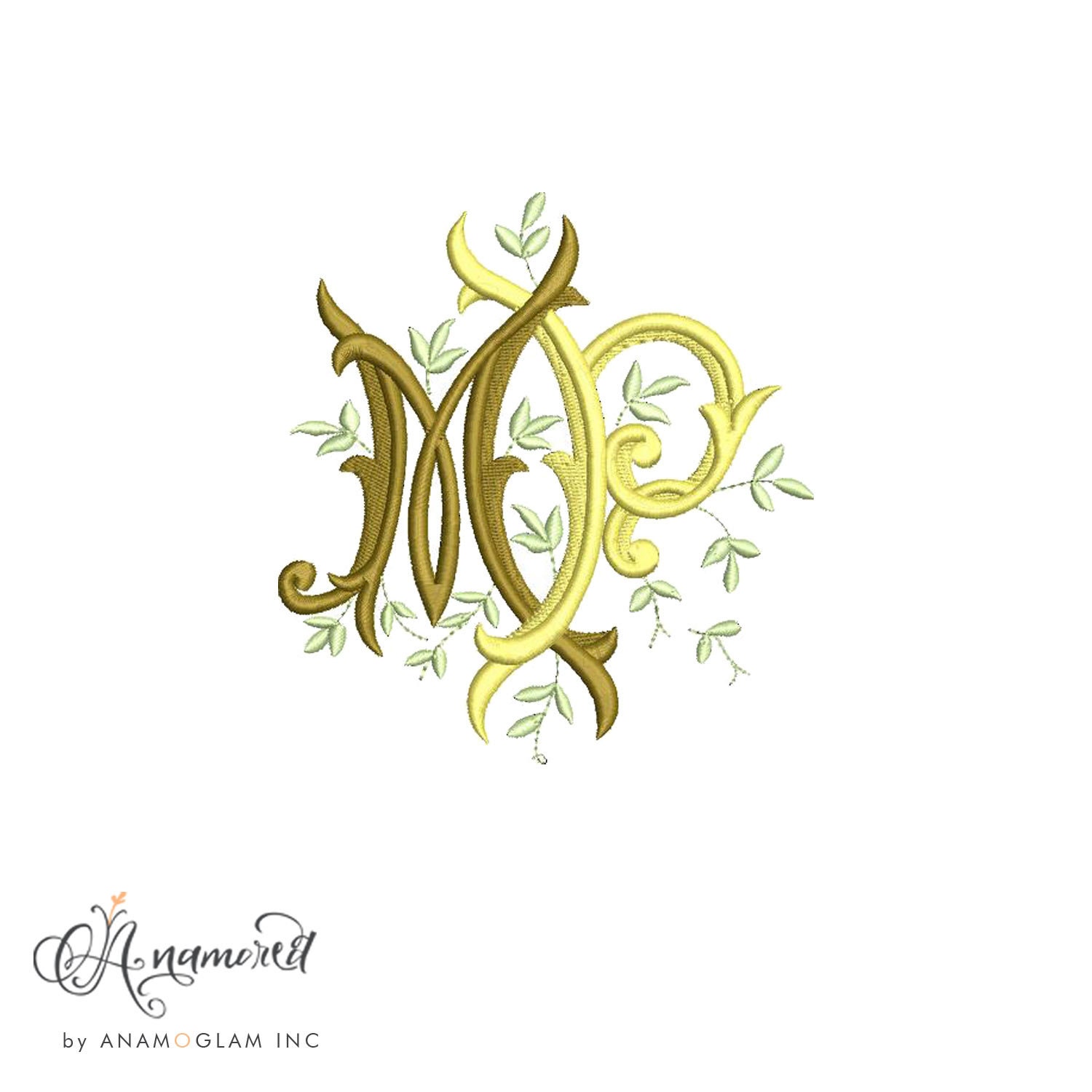 Interlocking M and P Embroidery Monogram Design for Machine Embroidery ...