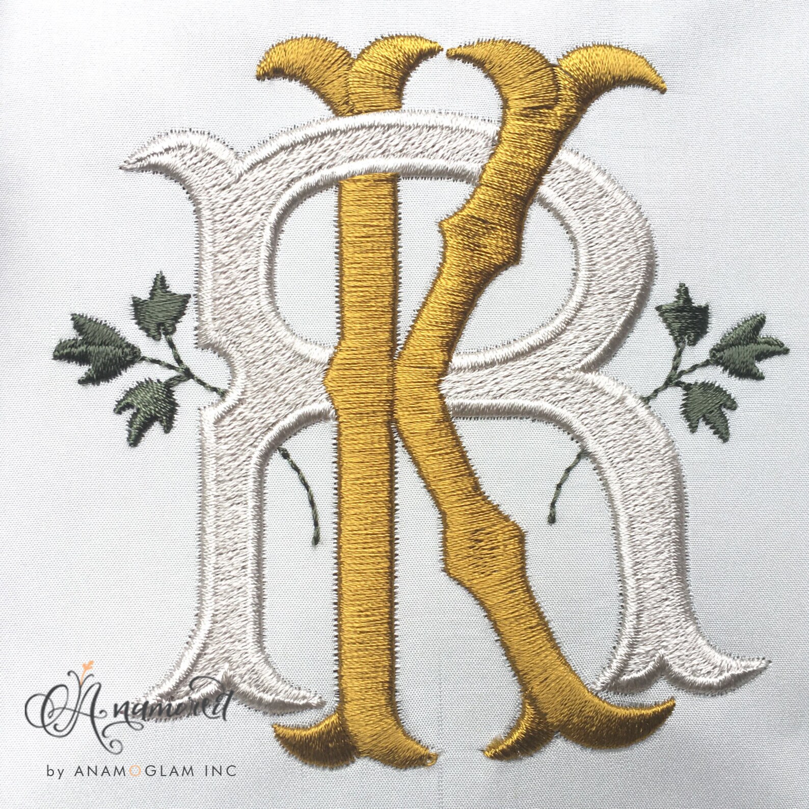 Interlocking K and R Monogram. Embroidery Design for - Etsy