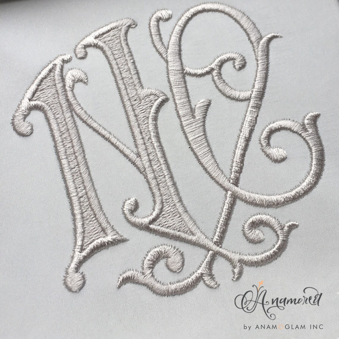 Monza Interlocking N and C Embroidery Monogram Design for - Etsy