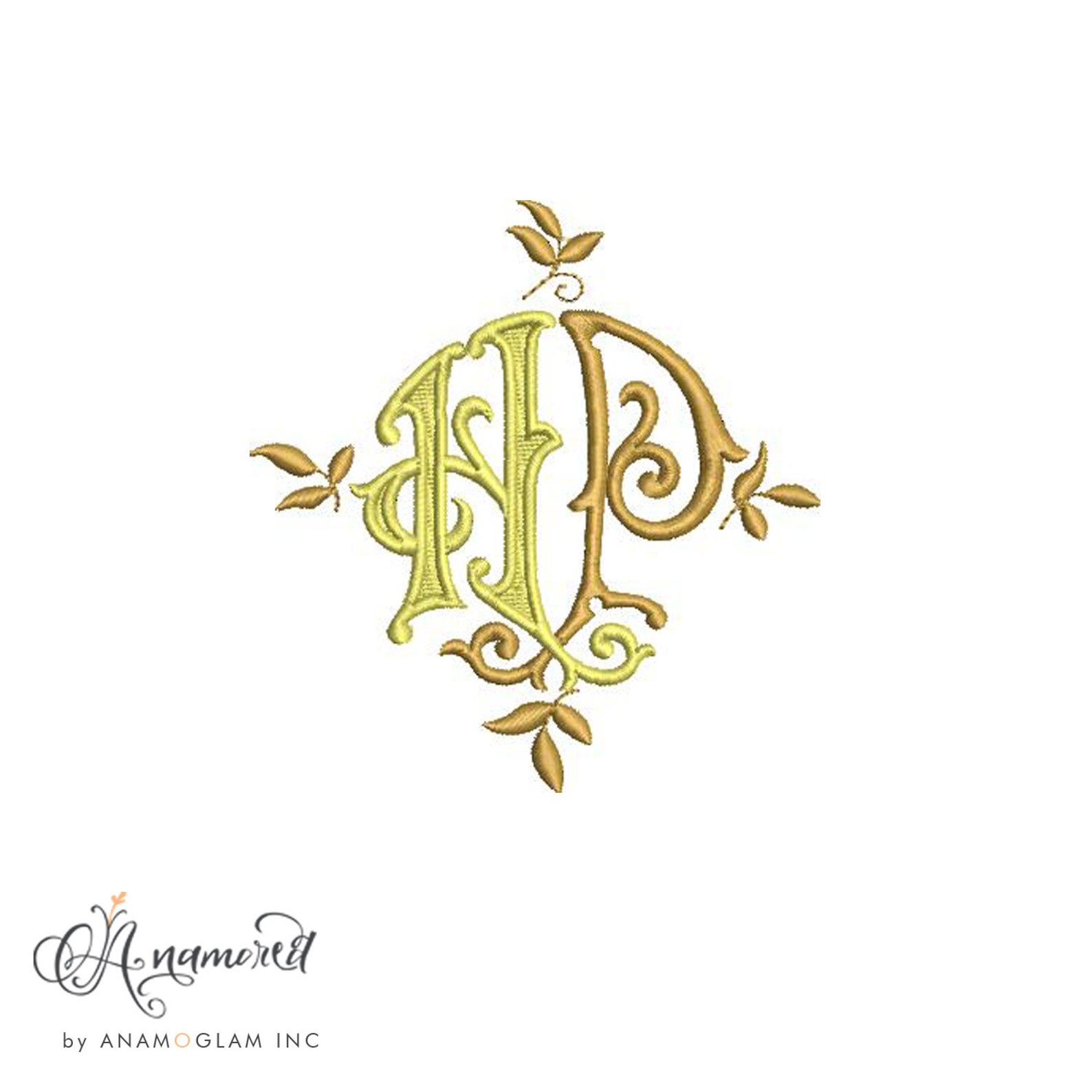 Monza Interlocking H and P Embroidery Monogram Design for Machine ...